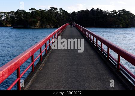 Fukura island with Fukuura bridge in the famous Matsushima Bay, Honshu ...