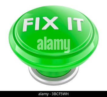 Panic button device isolated on white background. 3D Rendering Stock ...