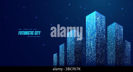 Modern city, future digital technology isometric vector illustration ...