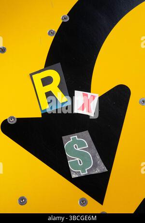 Ransom note style still life depicts change in prescription drug prices ...