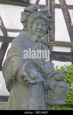 Sculpture Butterwoman by Georg Gehring, symbol for historical butter ...