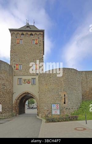 Historic Werther Tor built in 1416 and town fortifications, town gate ...