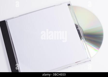 Image shows a blank CD box and a disk Stock Photo - Alamy