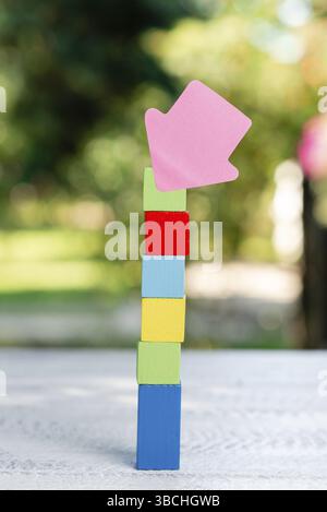 Working Activities Outside, Displaying Building Colorful Blocks Stock ...