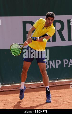 Aziz Dougaz of Tunisia during the qualifying of the Roland-Garros 2025 ...