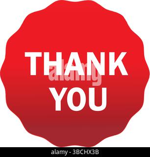 Bold Thank You Text on Shiny Red Glossy Button Stock Vector Image & Art ...