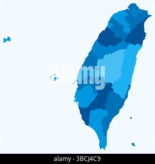 Taiwan island map simple outline. Vector hand drawn simplified style ...