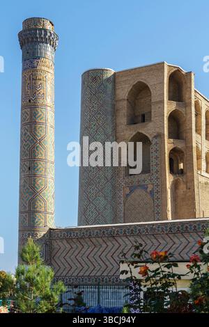 the grand entrance to the Bibi-Khanym Mosque, one of Samarkand’s most ...