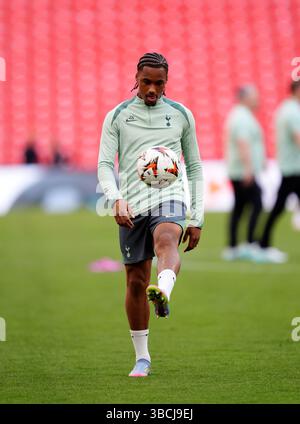 Tottenham Hotspur's Wilson Odobert during a training session at the ...