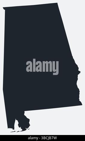 Alabama outline map state vector illustration Stock Vector Image & Art ...
