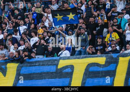 FC Internazionale supporters seen during UEFA Champions League 2025/26 ...