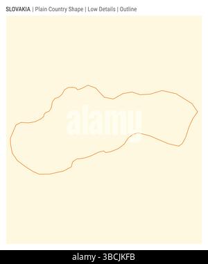 Slovakia - white 3D silhouette map of country area with dropped shadow ...