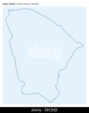 map of Ceara state of Brazil and location on Brazilian map Stock Vector ...