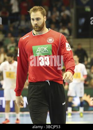 The goalkeeper of the German national handball team, Silvio Heinevetter ...
