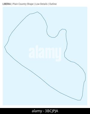 Liberia vector country map outline Stock Vector Image & Art - Alamy