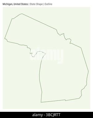 Michigan map shape, united states of america. Flat concept icon symbol ...