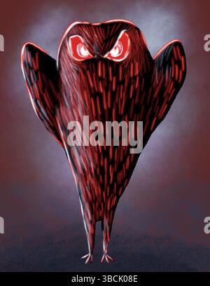 mothman cartoon illustration Stock Photo - Alamy