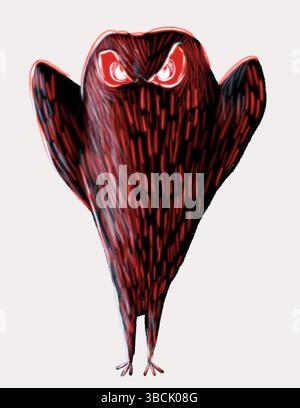 mothman cartoon illustration Stock Photo - Alamy