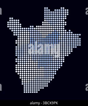 Dots Pattern Vector Map of Burundi. Stylized Silhouette of Burundi ...