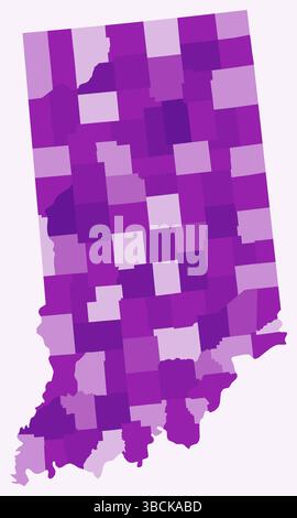 Map of Indiana with counties. Just a simple state border map with ...