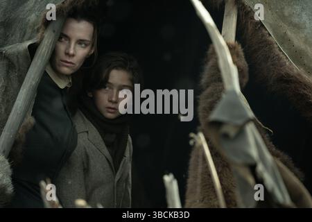 Betty Gilpin, Preston Mota, "American Primeval" (2025). Photo credit ...
