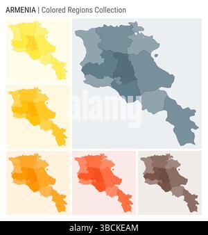 Armenia political map of administrative divisions - provinces and ...