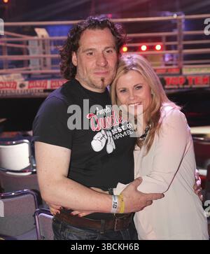 Actress Michaela Schaffrath with friend Carlos Anthonyo at the SES ...
