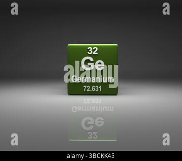 Cube with Germanium number 32 periodic table Stock Photo - Alamy