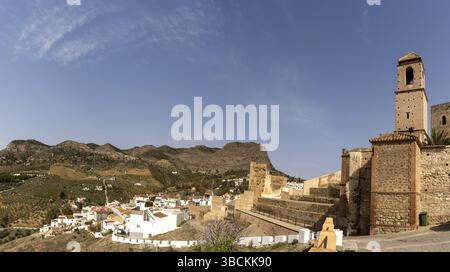Alora, Spain - 23 February, 2022: view of the Andalusian village of ...