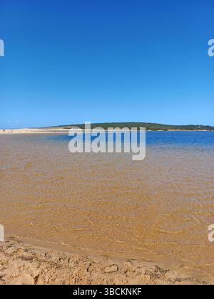 View of the Lagoa de Albufeira beach in Sesimbra Portugal Stock Photo ...