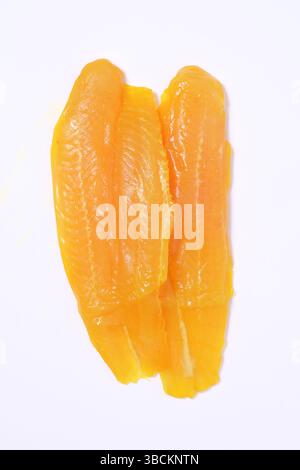 basa fish fillets isolated on white background Stock Photo - Alamy