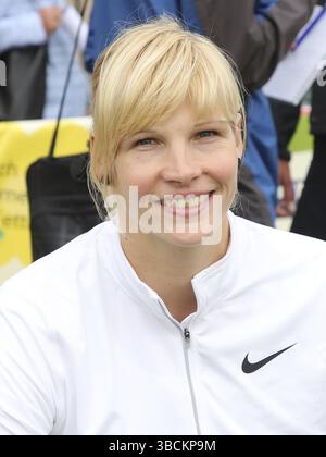 German discus thrower Nadine Mueller SV Halle at the Schoenebecker ...