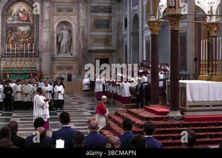 Pope Leo XIV during his visit at the Pontifical Lateran University in ...