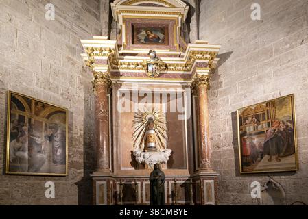 Interior of Mary's Chapel at Historic Spanish Point on the Gulf Coast ...