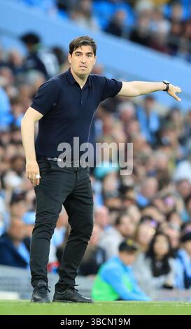 Bournemouth manager Andoni Iraola gestures on the touchline during the ...