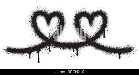 Graffiti heart swirl symbol isolated on white background Stock Vector ...