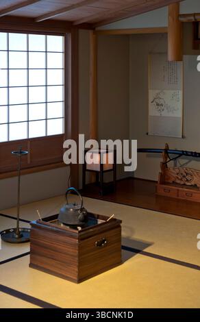 Re-creation of a room at the Omiya Inn in Kyoto where samurai Sakamoto ...