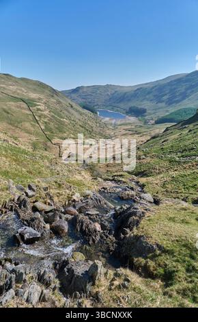 Haweswater and Mardale Head seen from from The Corpse Road, in the ...