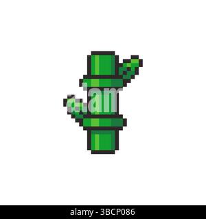 Pixel art jungle forest game location. Seamless rainforest vector ...