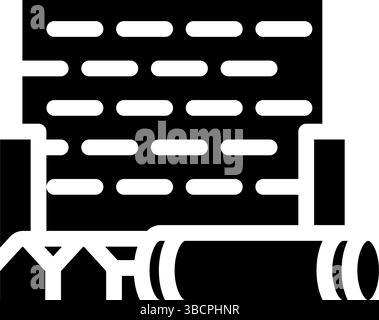 clinker cement production glyph icon vector illustration Stock Vector ...