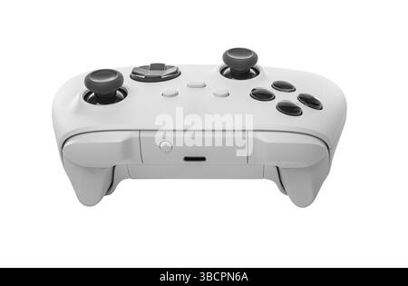 White gaming controller with a symmetrical design Stock Photo - Alamy