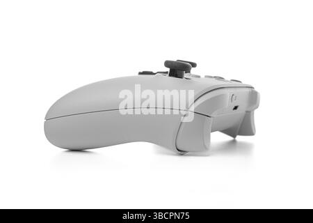 White gaming controller with a symmetrical design Stock Photo - Alamy