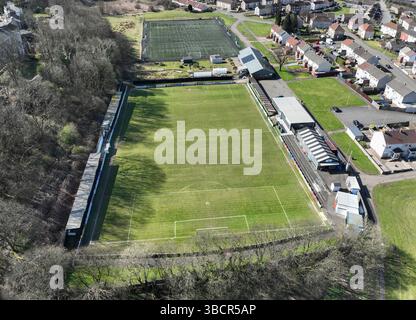 Aerial drone view of Beith North Ayrshire Stock Photo - Alamy