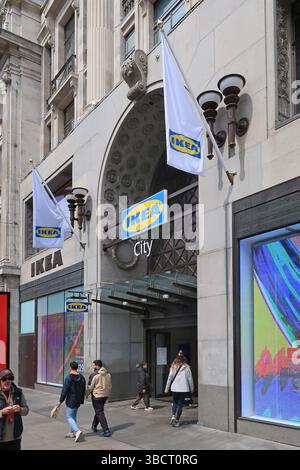 Entrance to the new IKEA store on Oxford Street, London. The first city ...