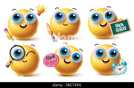 Emoji clipart characters set, Emojis character with back to school ...