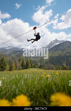 The thrill of speeding through the mountains on a zipline, with the ...