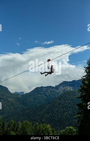 The thrill of speeding through the mountains on a zipline, with the ...