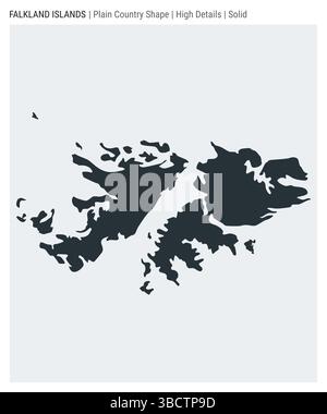 Falklands vector map solid silhouette Stock Vector Image & Art - Alamy