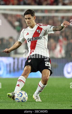 River Plate's Lucas Martinez Quarta (28) helps goalkeeper River Plate's ...