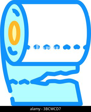 rip line toilet paper color icon vector illustration Stock Vector Image ...